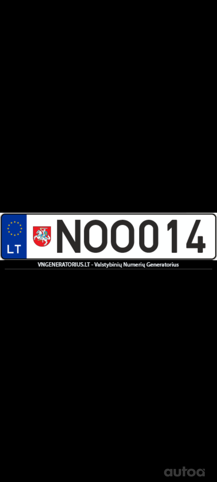 Valstybinis numeris NOO014 | autoa.lt