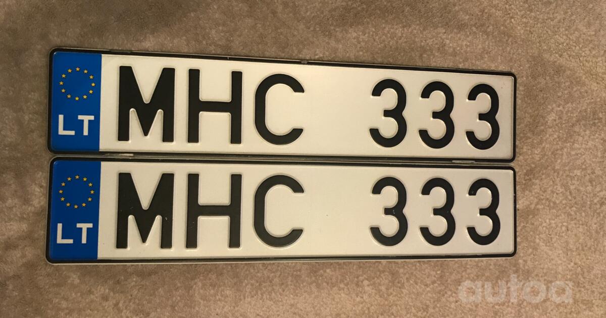 Valstybinis numeris MHC 333 | autoa.lt